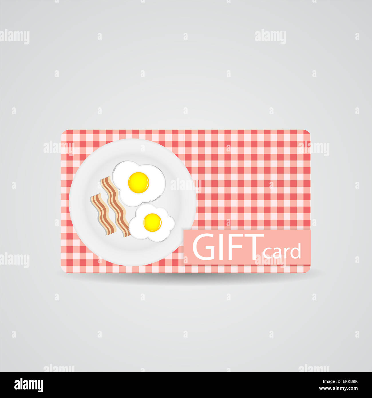 Abstract Beautiful Breakfast Gift Card Design, Vector Illustrati Stock ...