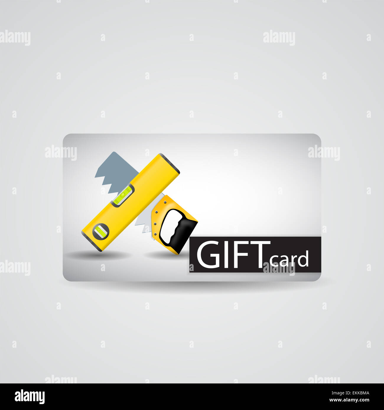 Abstract Beautiful Tools Gift Card Design, Vector Illustration Stock ...