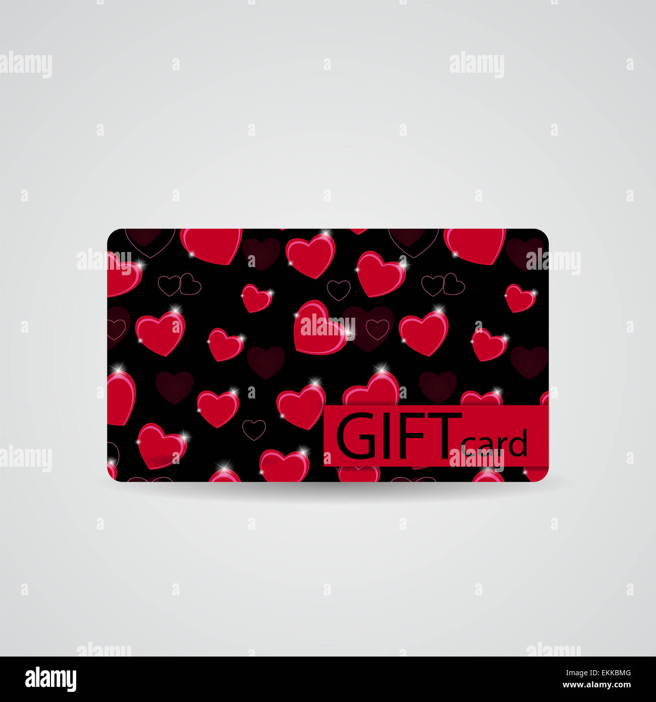 Abstract Beautiful Heart Gift Card Design, Vector Illustration Stock ...