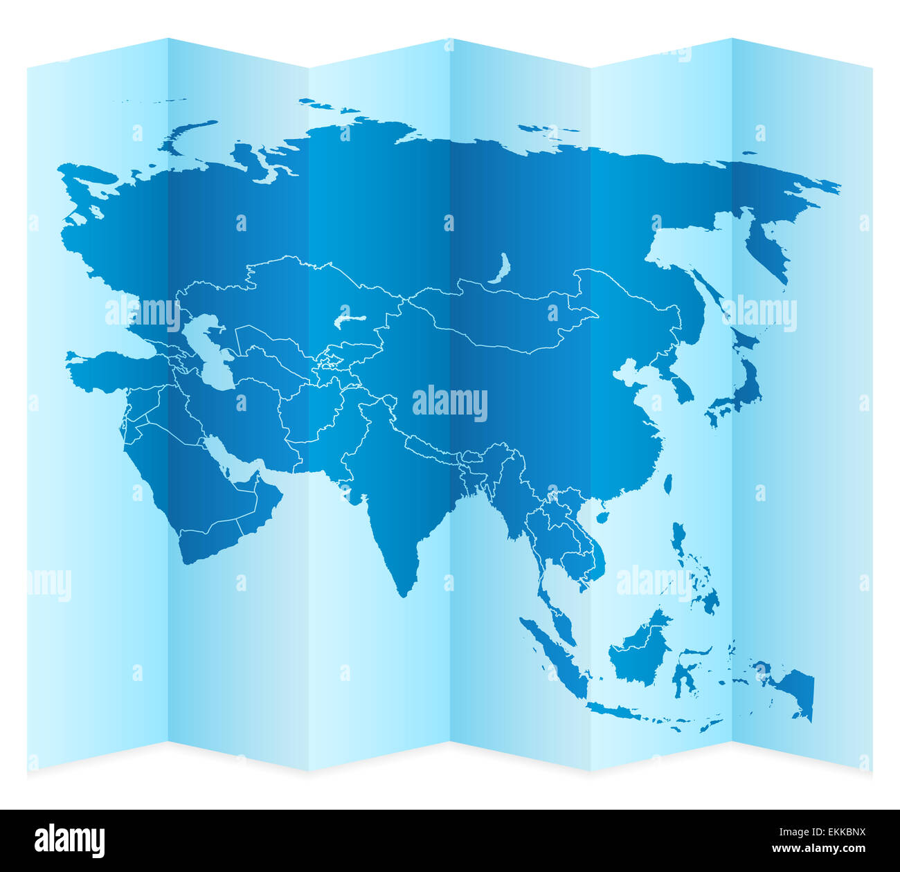Asia map on a white background. Vector illustration Stock Photo - Alamy