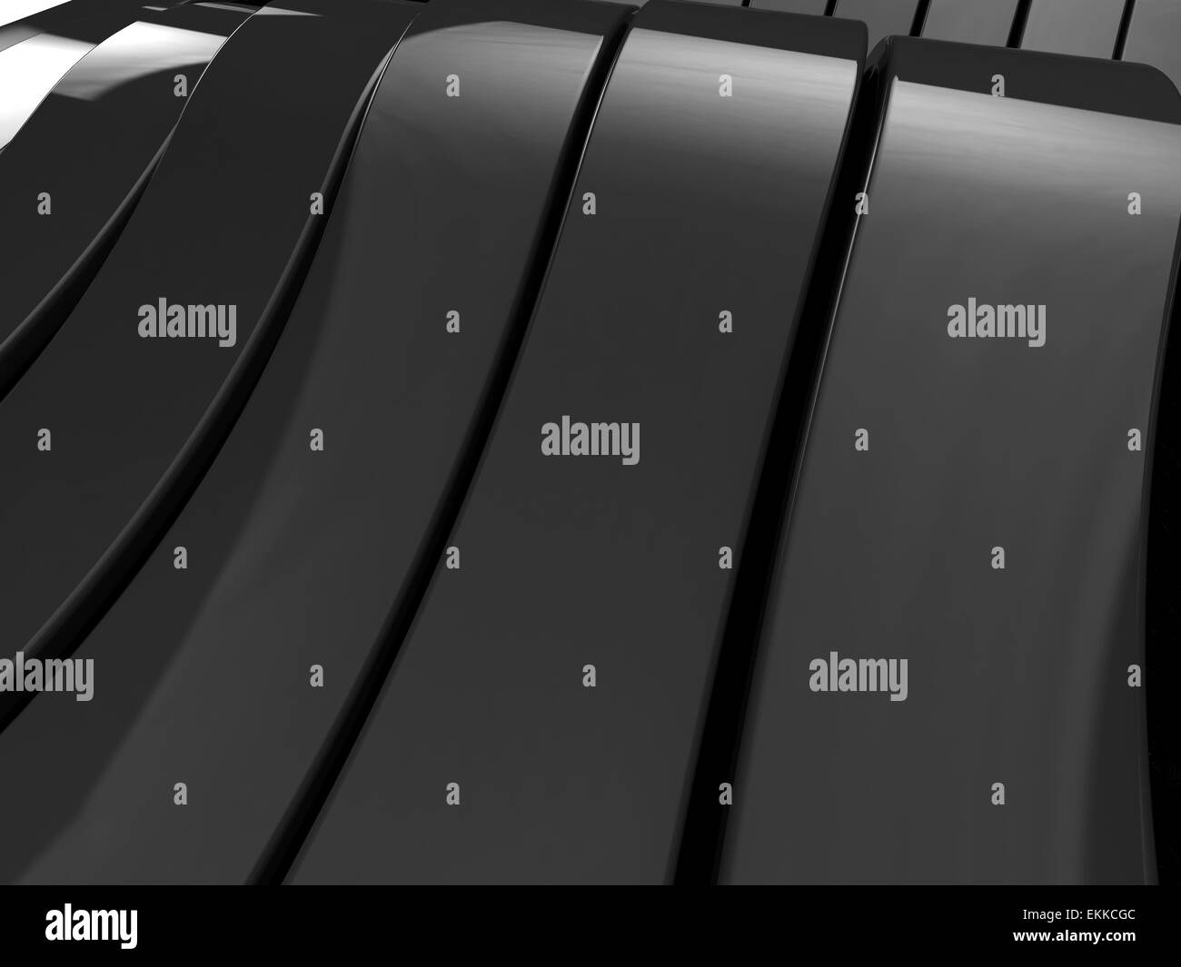 3d render glossy abstract wave bands background Stock Photo - Alamy