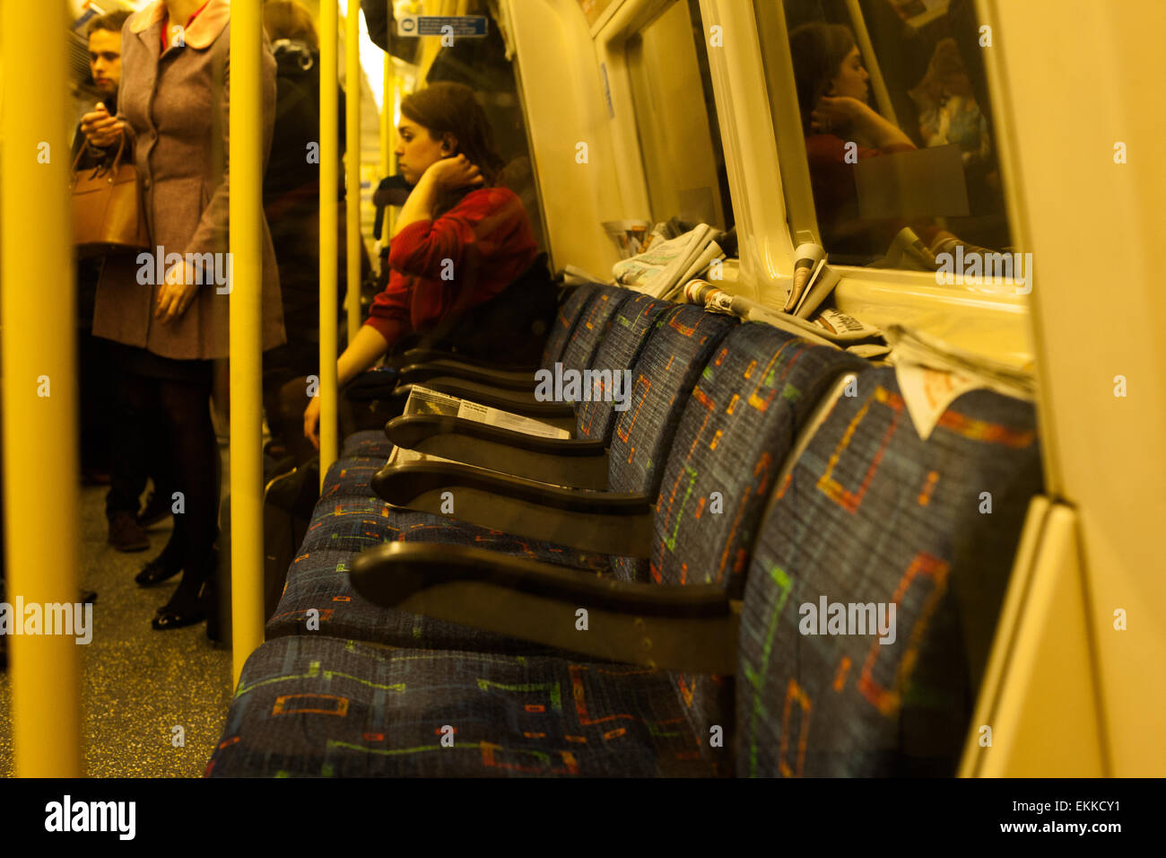 Daily commute in London Underground Stock Photo - Alamy