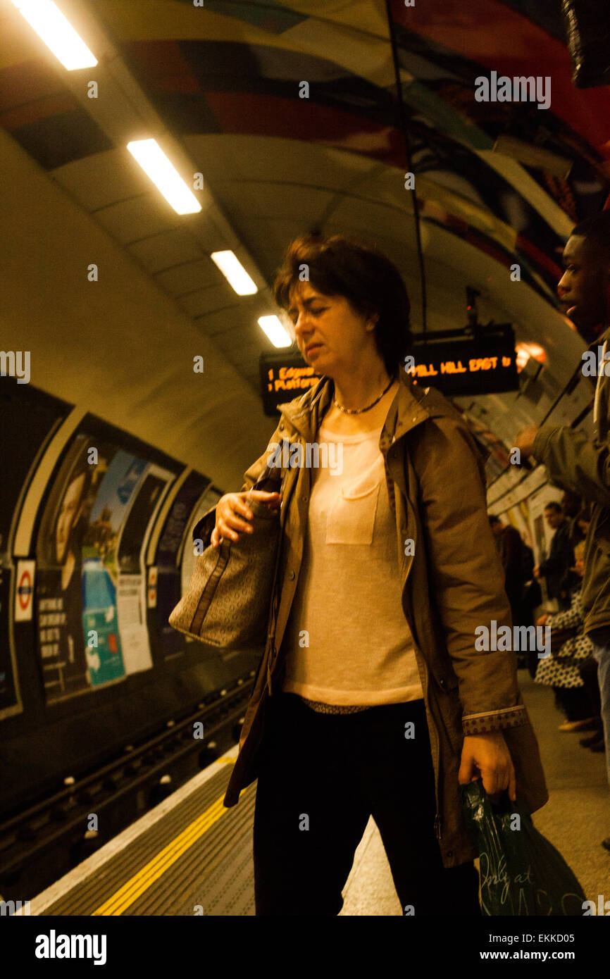 Daily commute in London Underground Stock Photo - Alamy