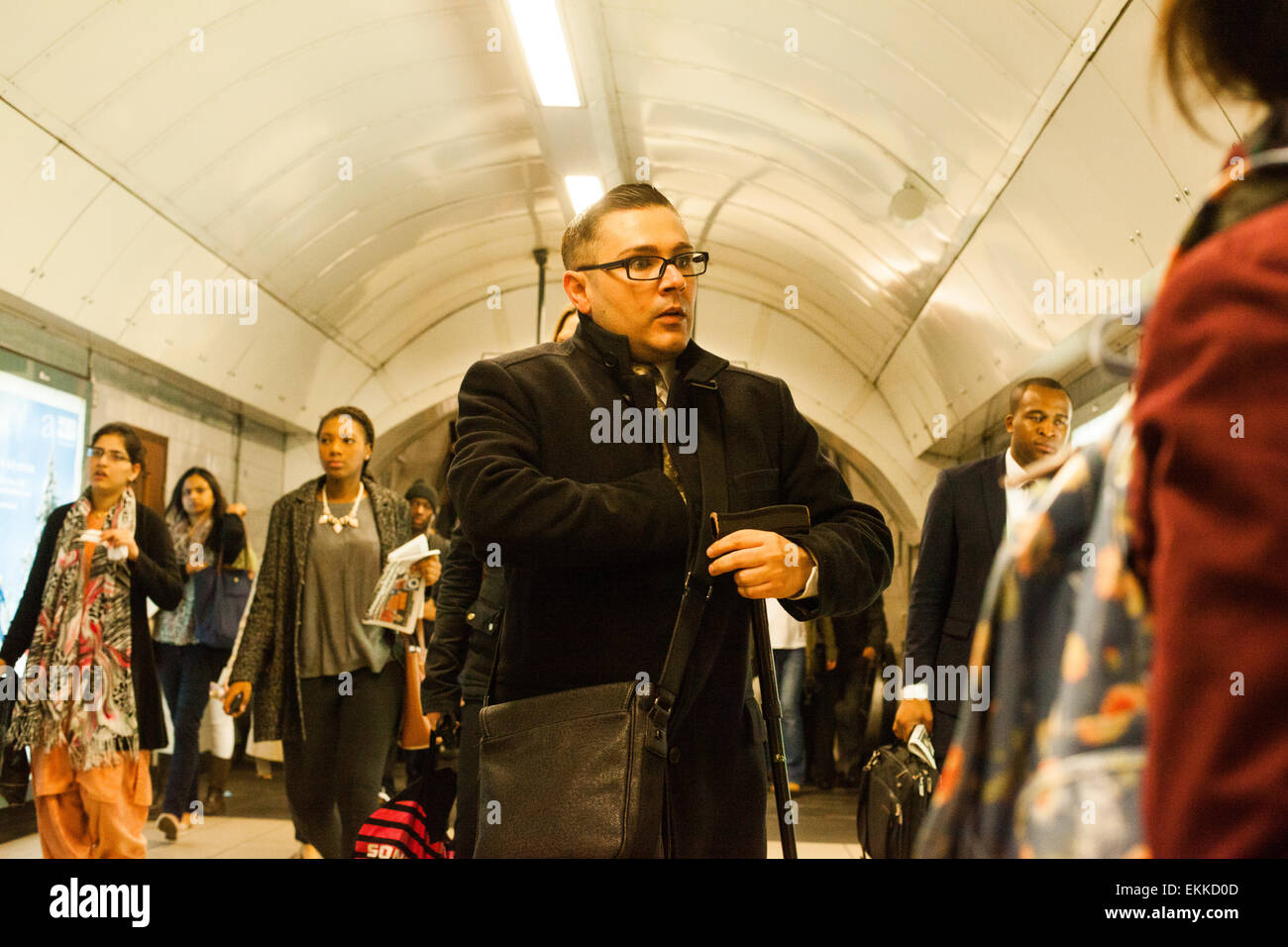 Daily commute in London Underground Stock Photo - Alamy