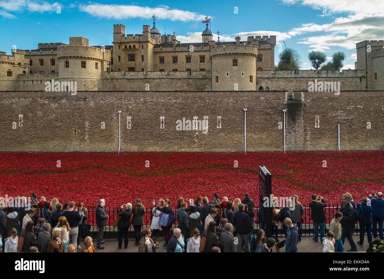 Tower of London and art installation - Blood Swept Lands and Seas of ...