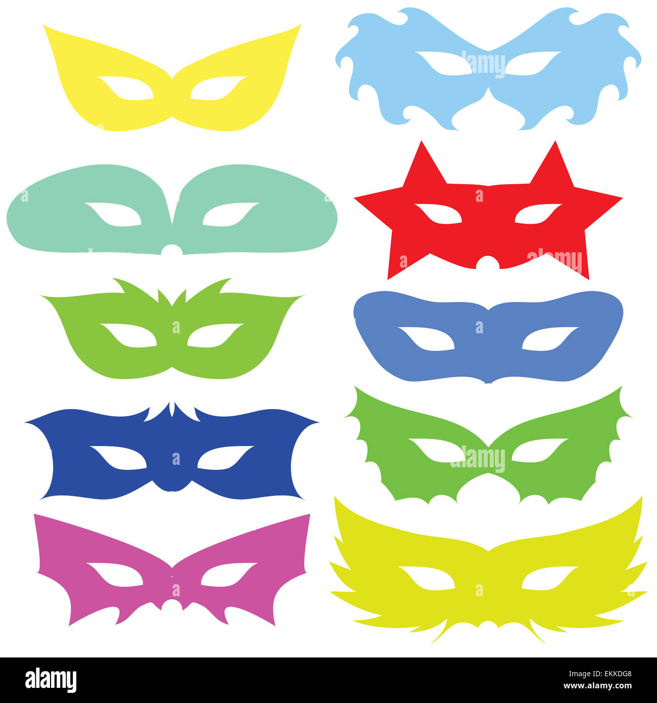 set of masks Stock Photo - Alamy