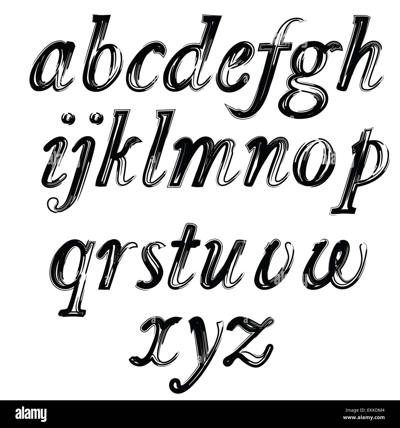 Ink alphabet Cut Out Stock Images & Pictures - Alamy