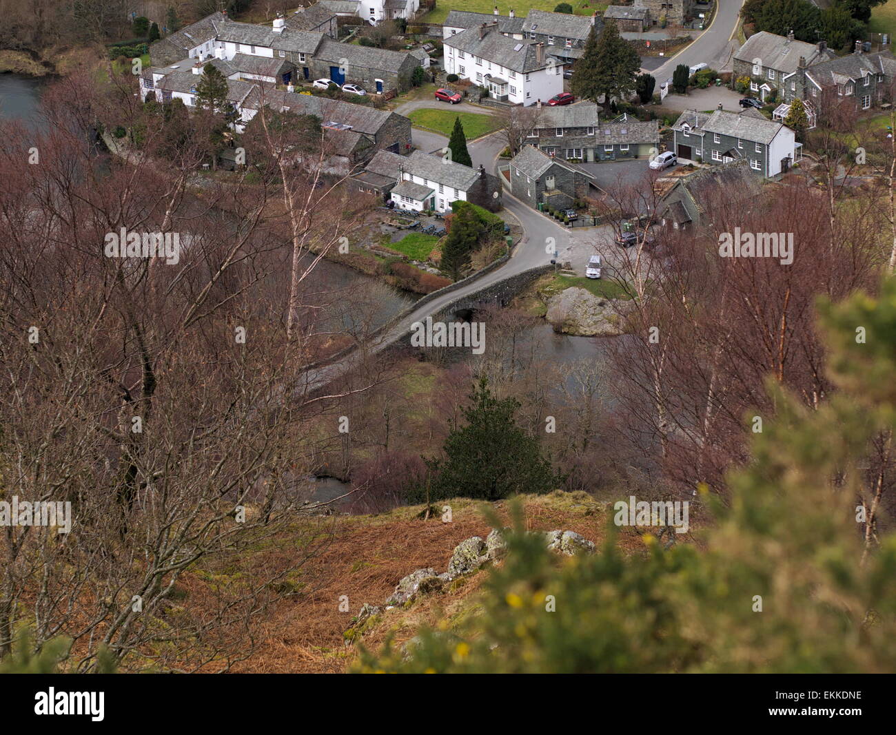 Grange village lake district hi-res stock photography and images - Alamy