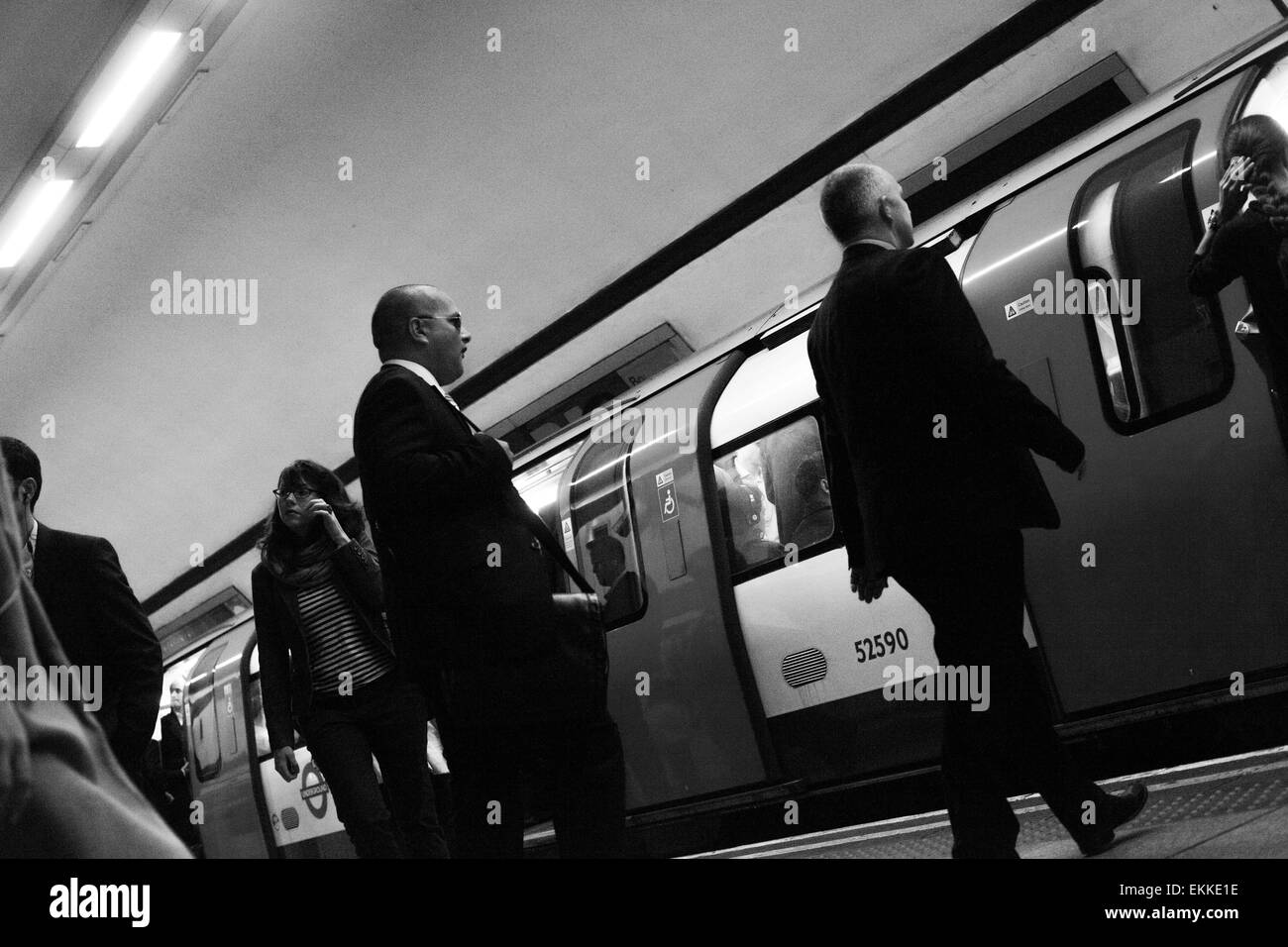 Daily commute in London Underground Stock Photo - Alamy