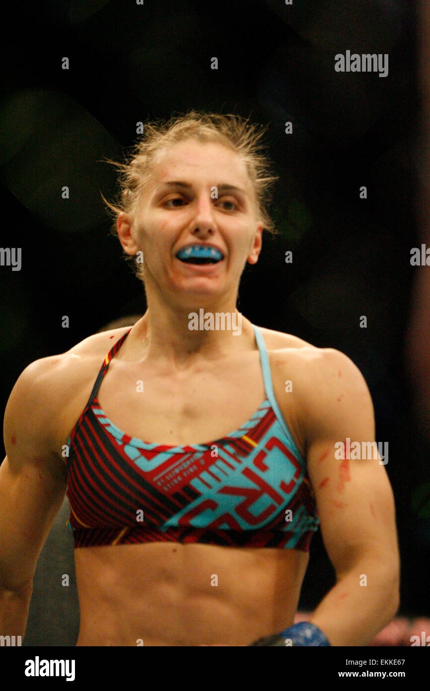 Alexandra 'Stich' Albu beats Badurek in the womens Strawweight fight at ...