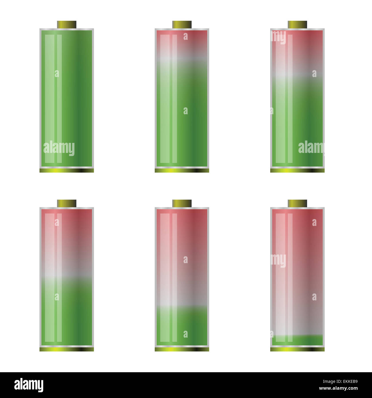 Green battery indicator icons hi-res stock photography and images - Alamy