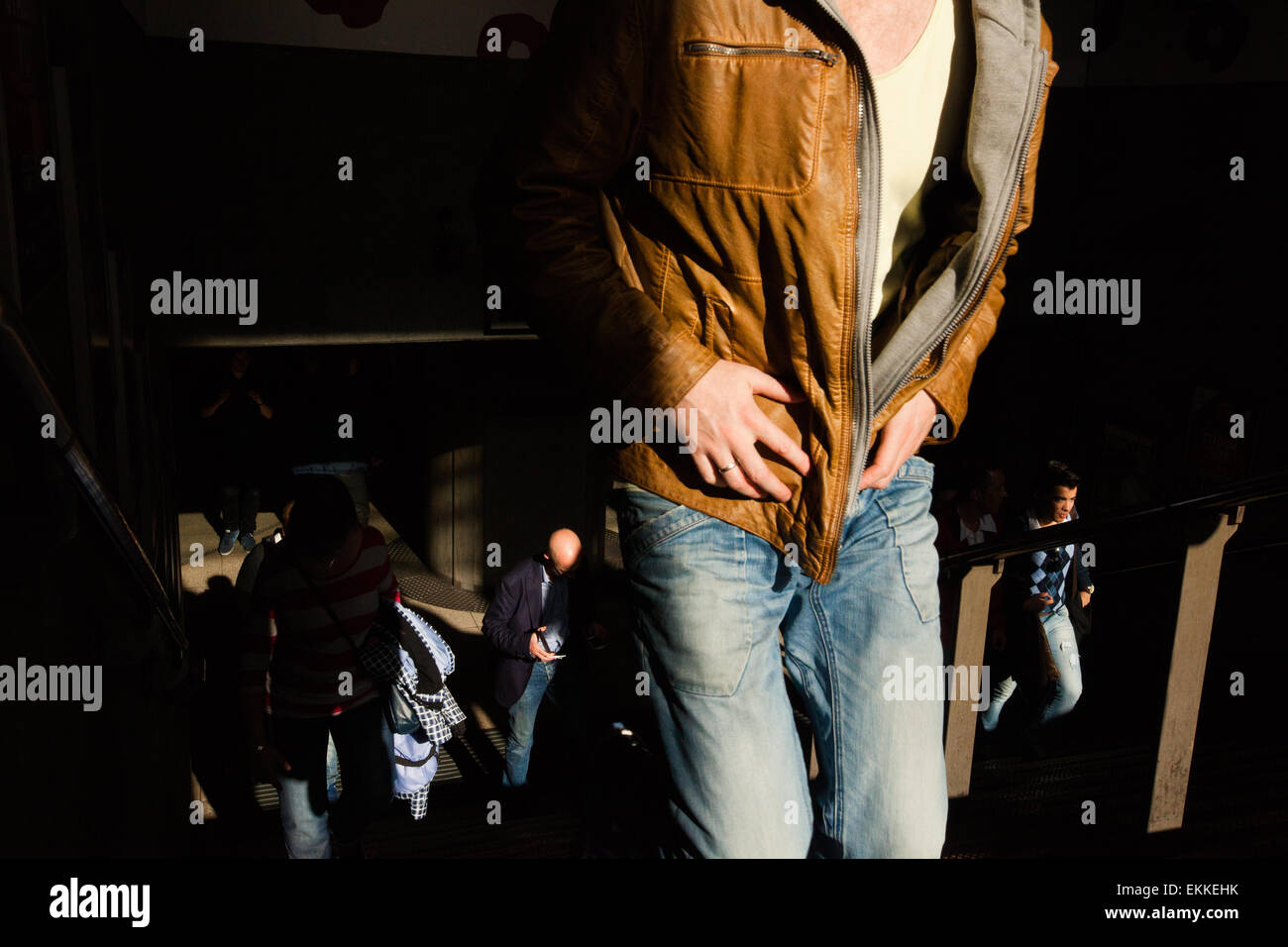 Daily commute in London Underground Stock Photo - Alamy