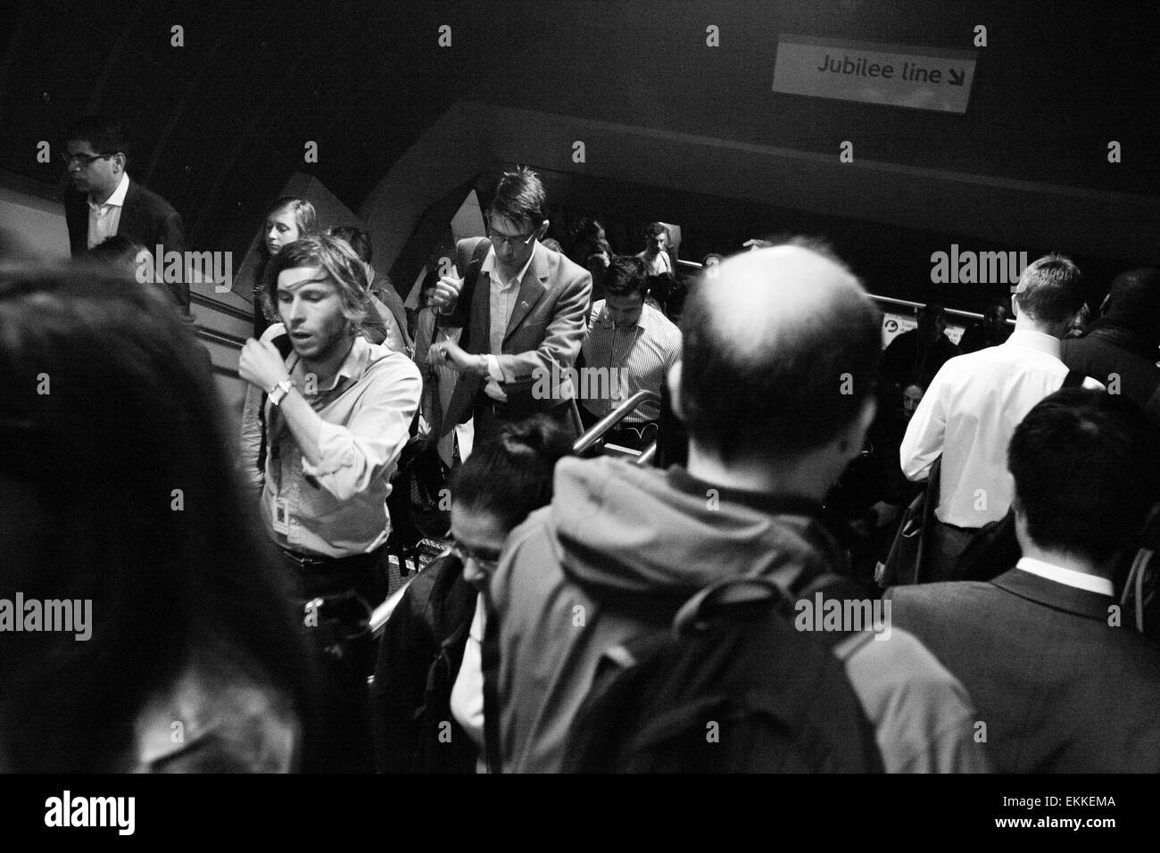 Daily commute in London Underground Stock Photo - Alamy