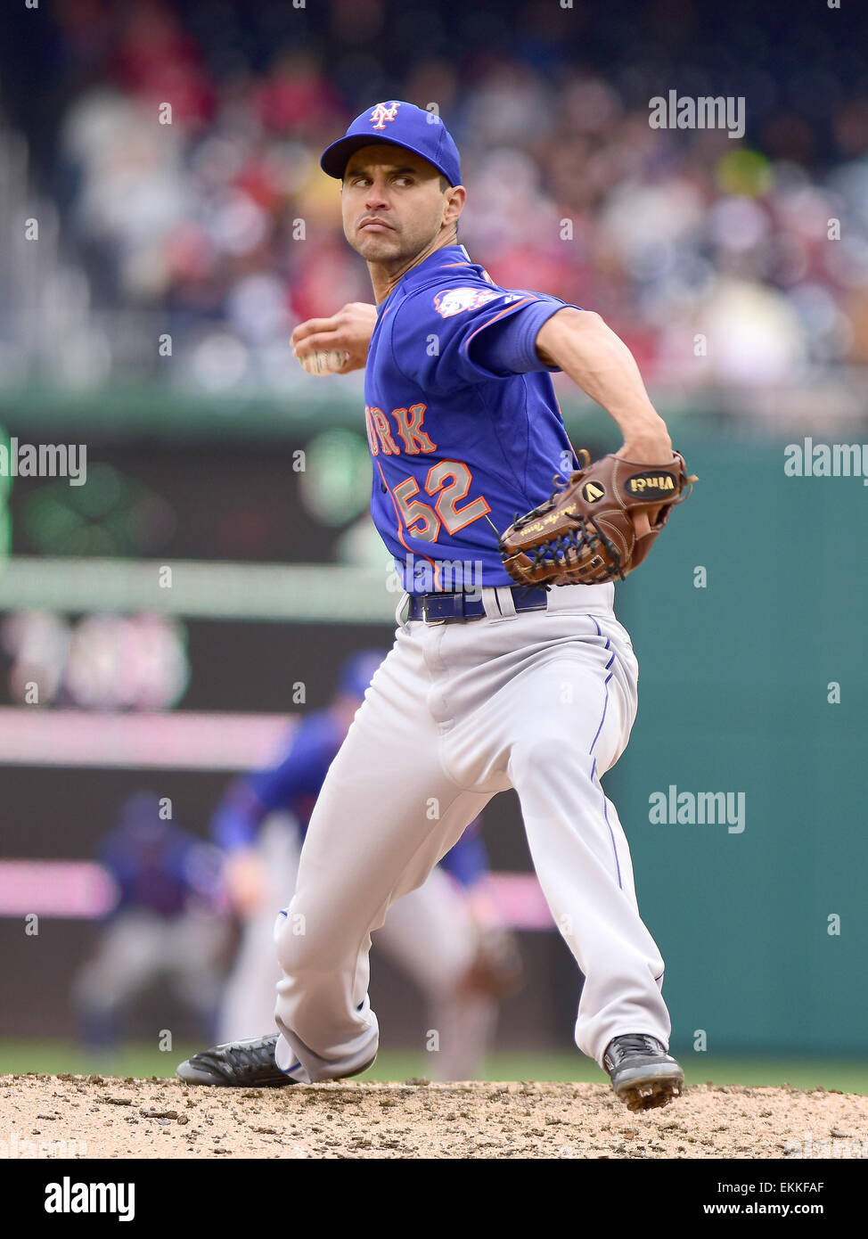 New York Mets relief pitcher Carlos Torres (52) pitches in the seventh ...