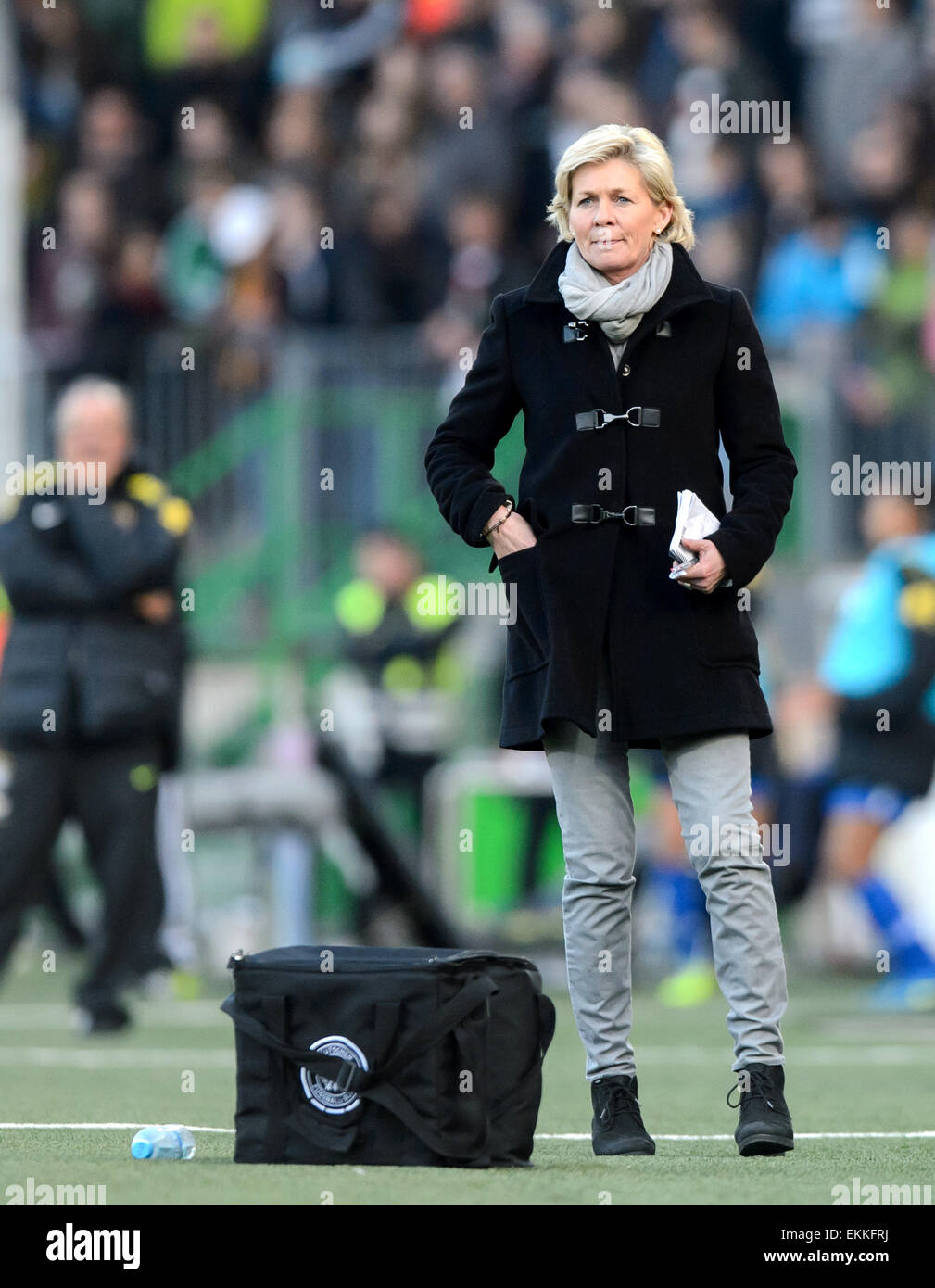 Fuerth, Germany. 8th Apr, 2015. Germany's coach Silvia Neid pictured at ...