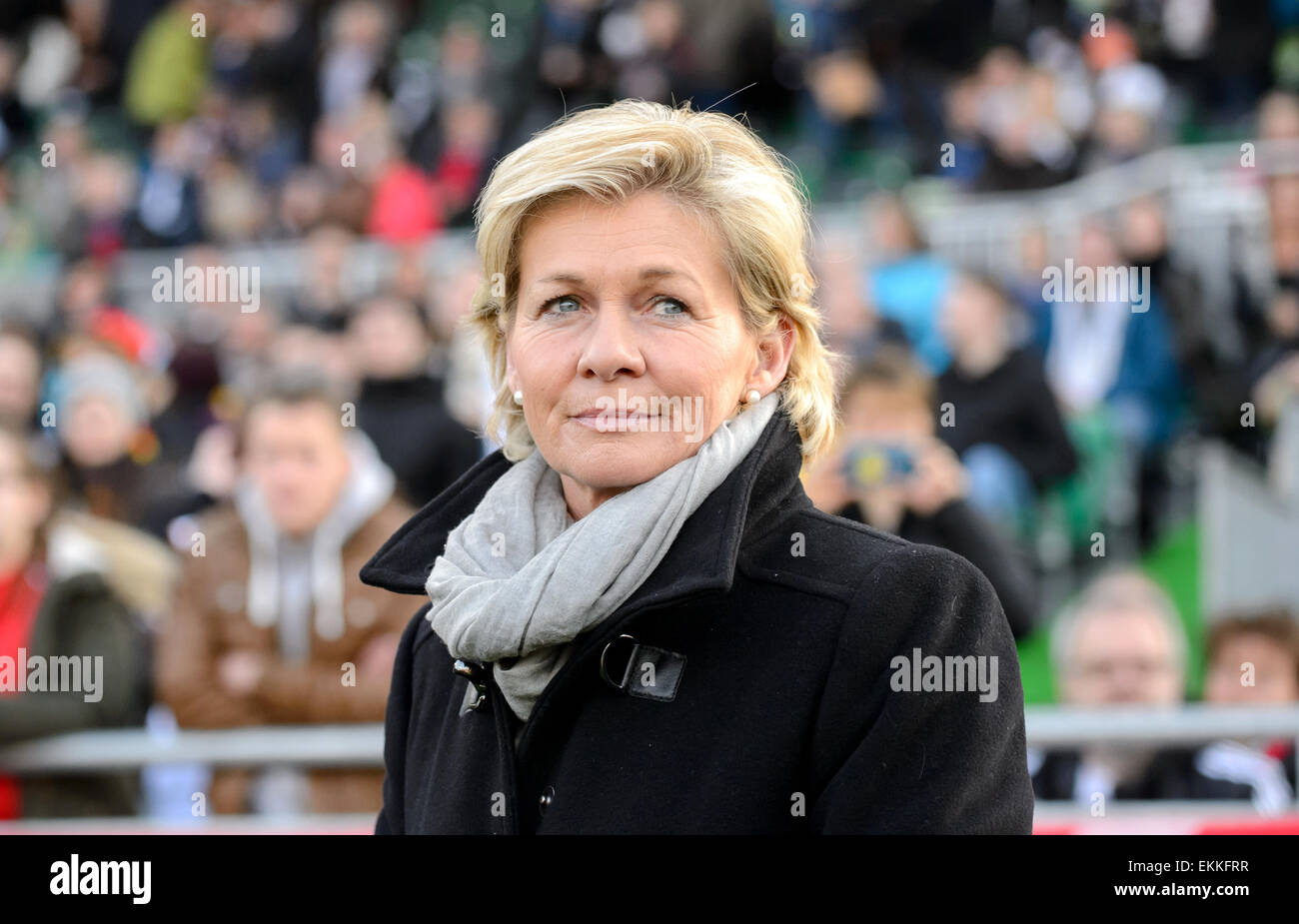 Fuerth, Germany. 8th Apr, 2015. Germany's coach Silvia Neid pictured at ...