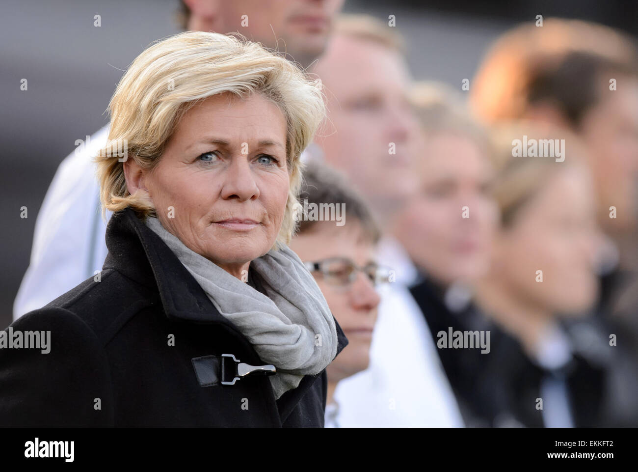 Fuerth, Germany. 8th Apr, 2015. Germany's coach Silvia Neid pictured at ...