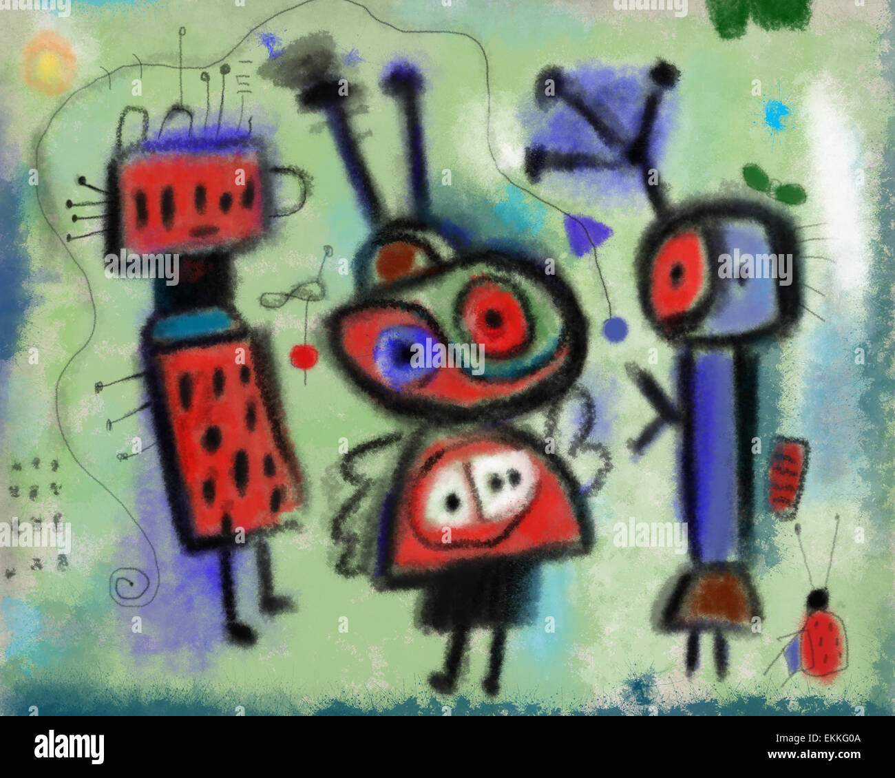 Symbolic image of insects that live in grass Stock Photo - Alamy