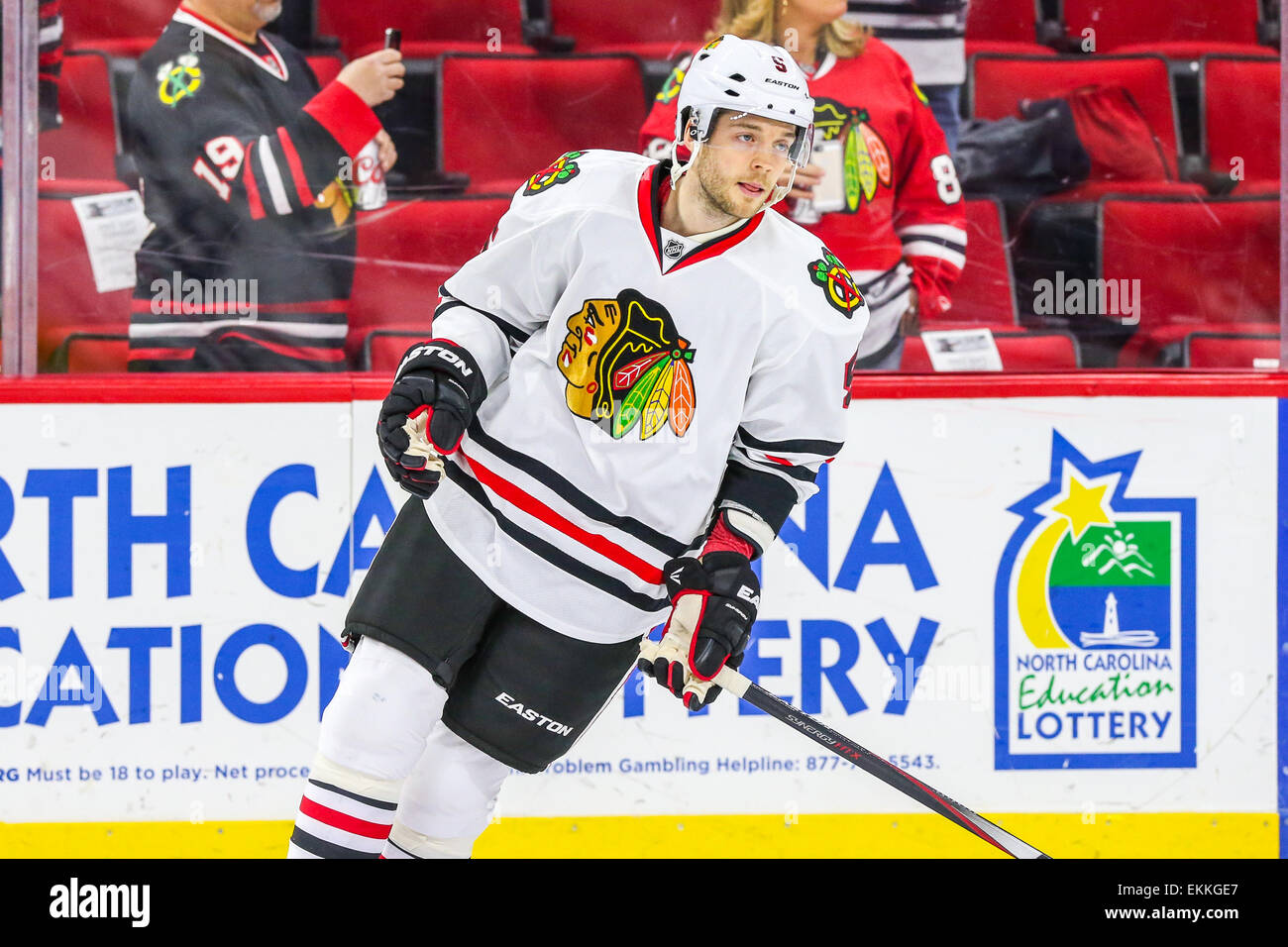 Chicago Blackhawks defenseman David Rundblad (5) during the NHL game ...