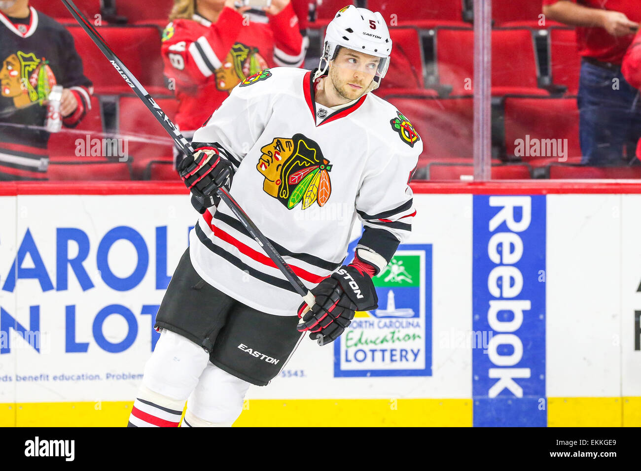 Chicago Blackhawks defenseman David Rundblad (5) during the NHL game ...