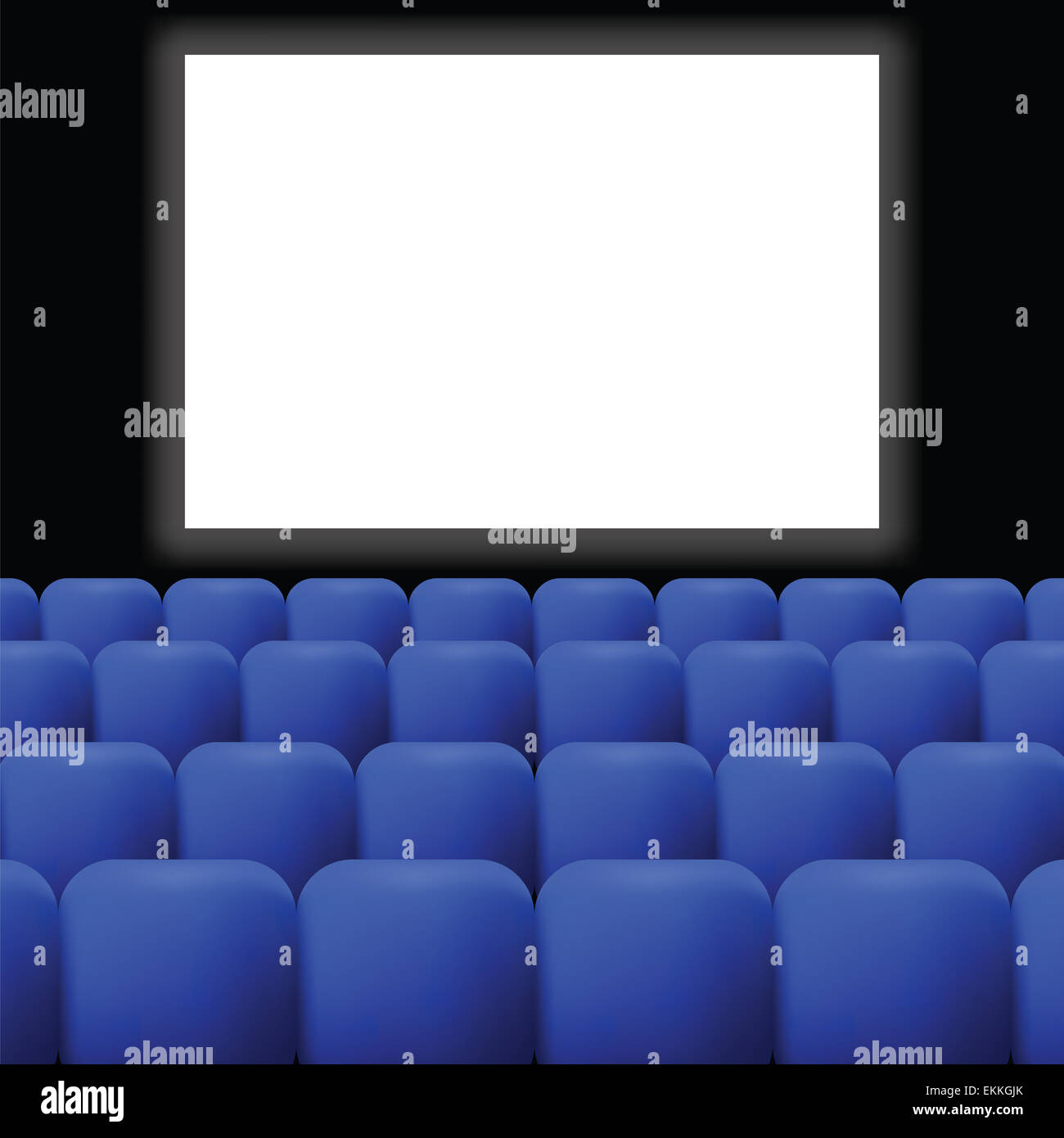 cinema with blue curtain Stock Photo - Alamy