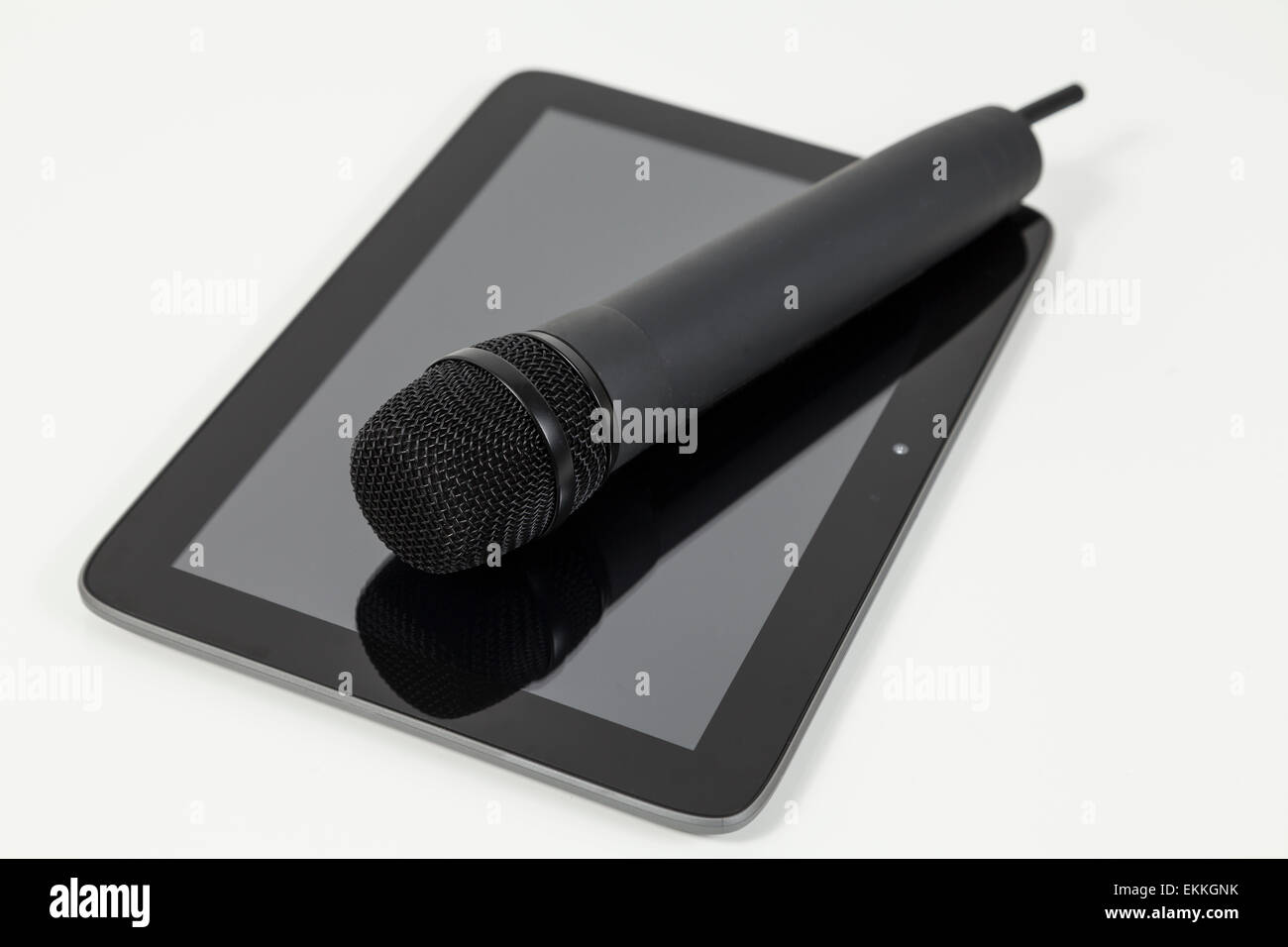 microphone on a tablet computer Stock Photo - Alamy