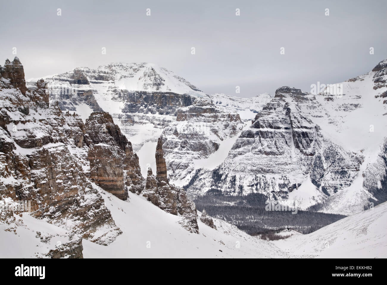 Sentinel pass. Winter landscape in Banff Naitonal park. Alberta. Canada ...