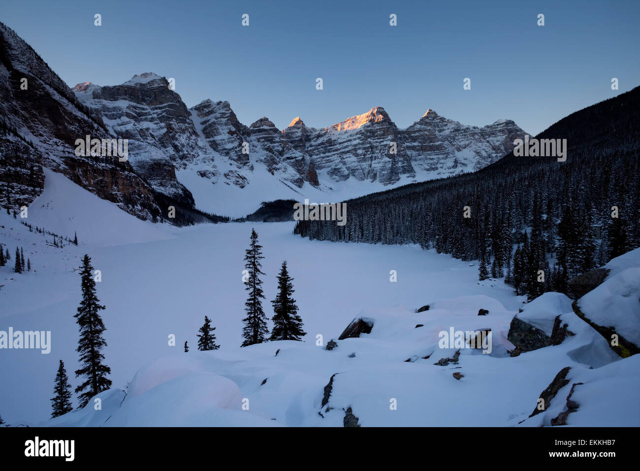 Moraine lake. The valley of the ten peaks. Canadian rocky mountains. Banff national park ...