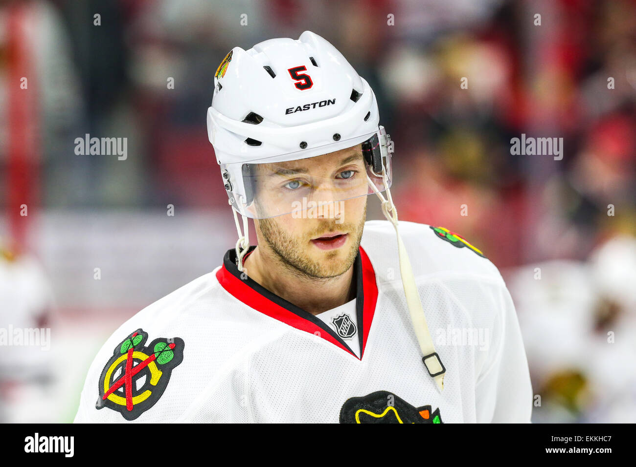 Chicago Blackhawks defenseman David Rundblad (5) during the NHL game ...