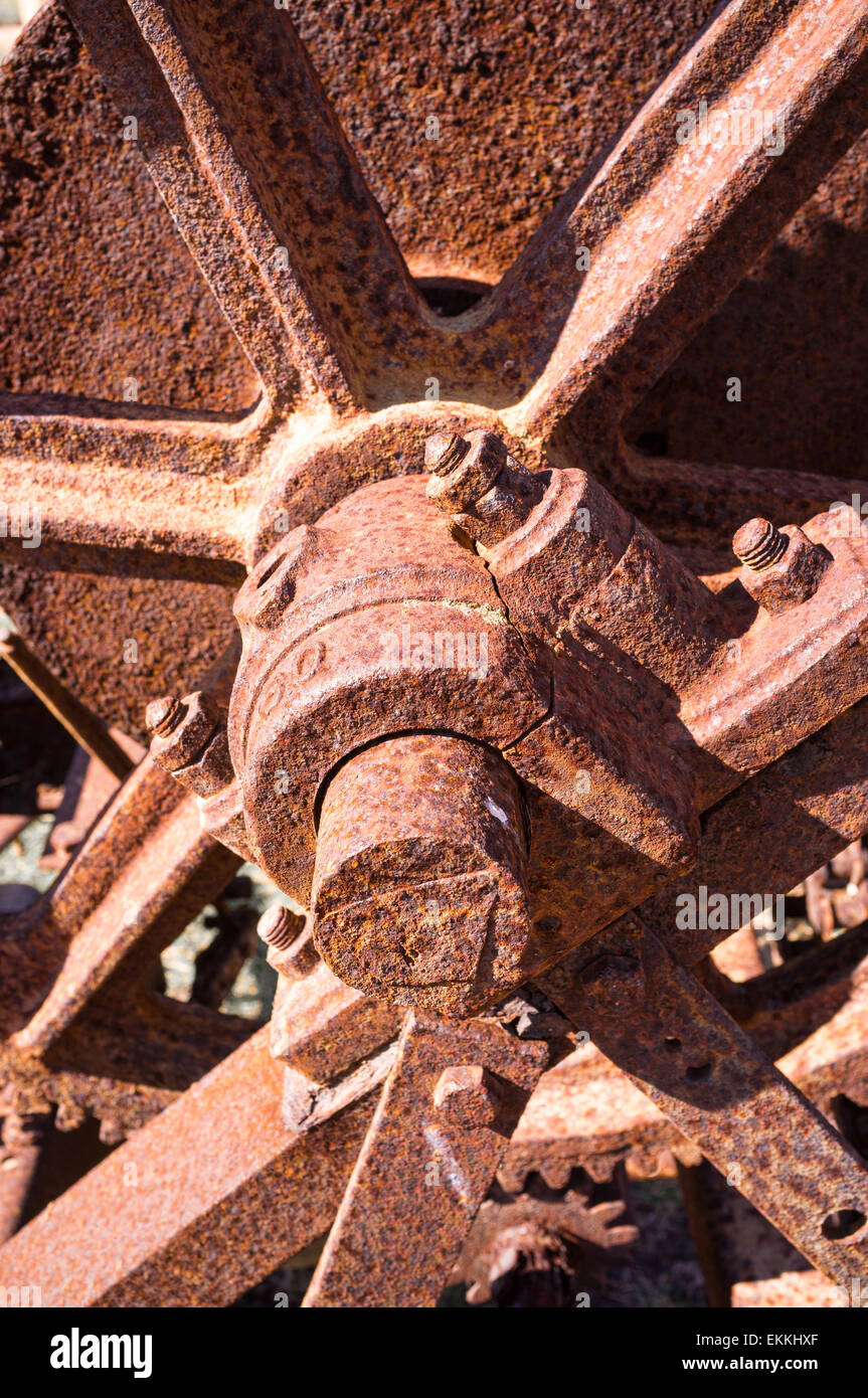 Detail take of a rusty vintage machine Stock Photo - Alamy