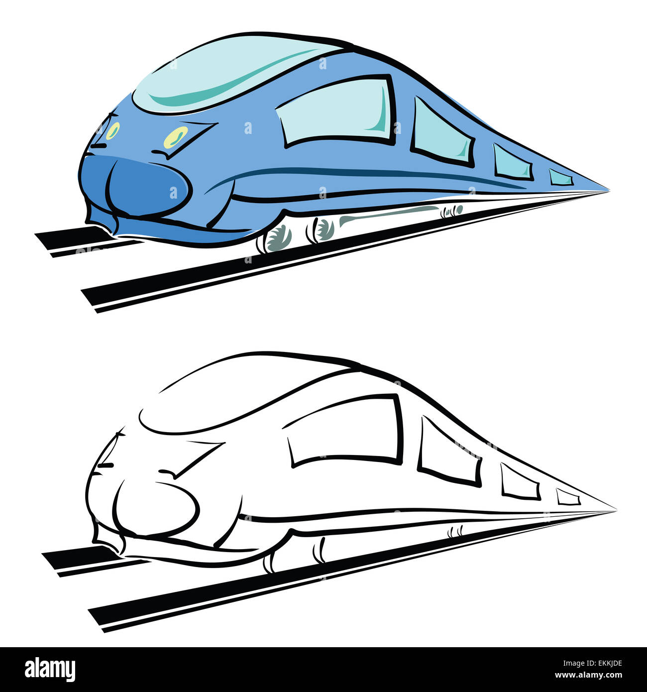 modern train silhouette Stock Photo - Alamy