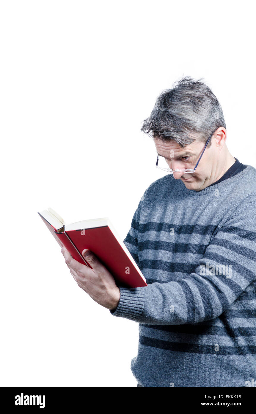 Man struggling to read hi-res stock photography and images - Alamy