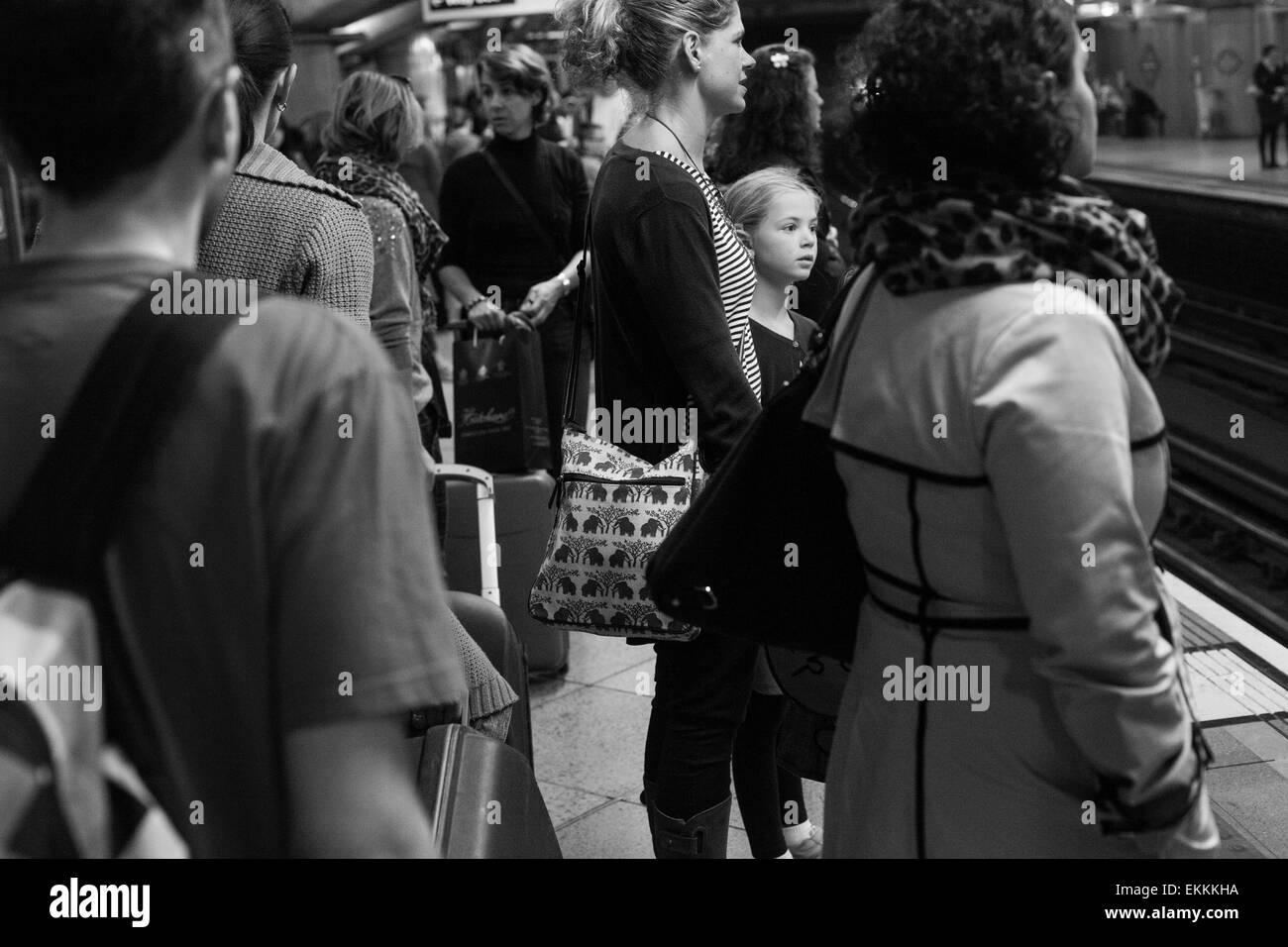 Daily commute in London Underground Stock Photo - Alamy
