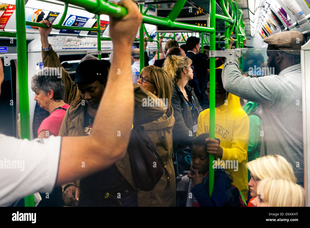 Daily commute in London Underground Stock Photo - Alamy