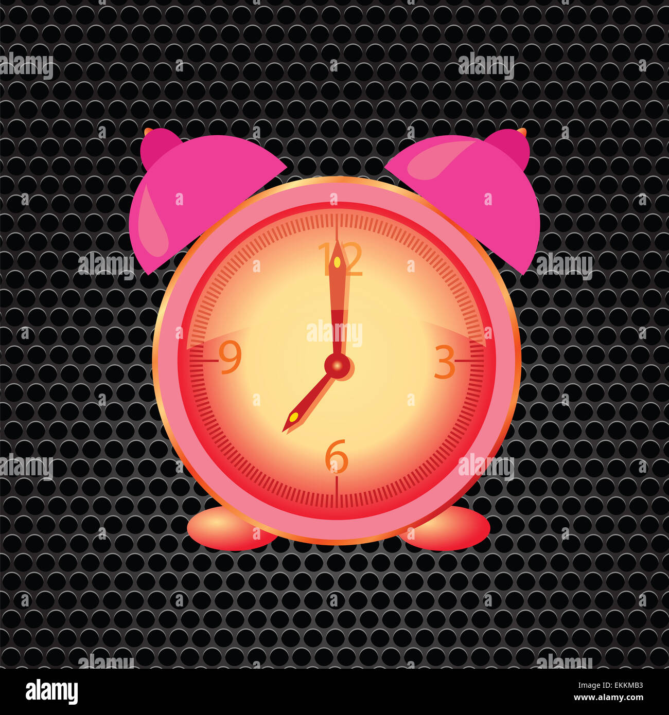 pink alarm clock Stock Photo - Alamy