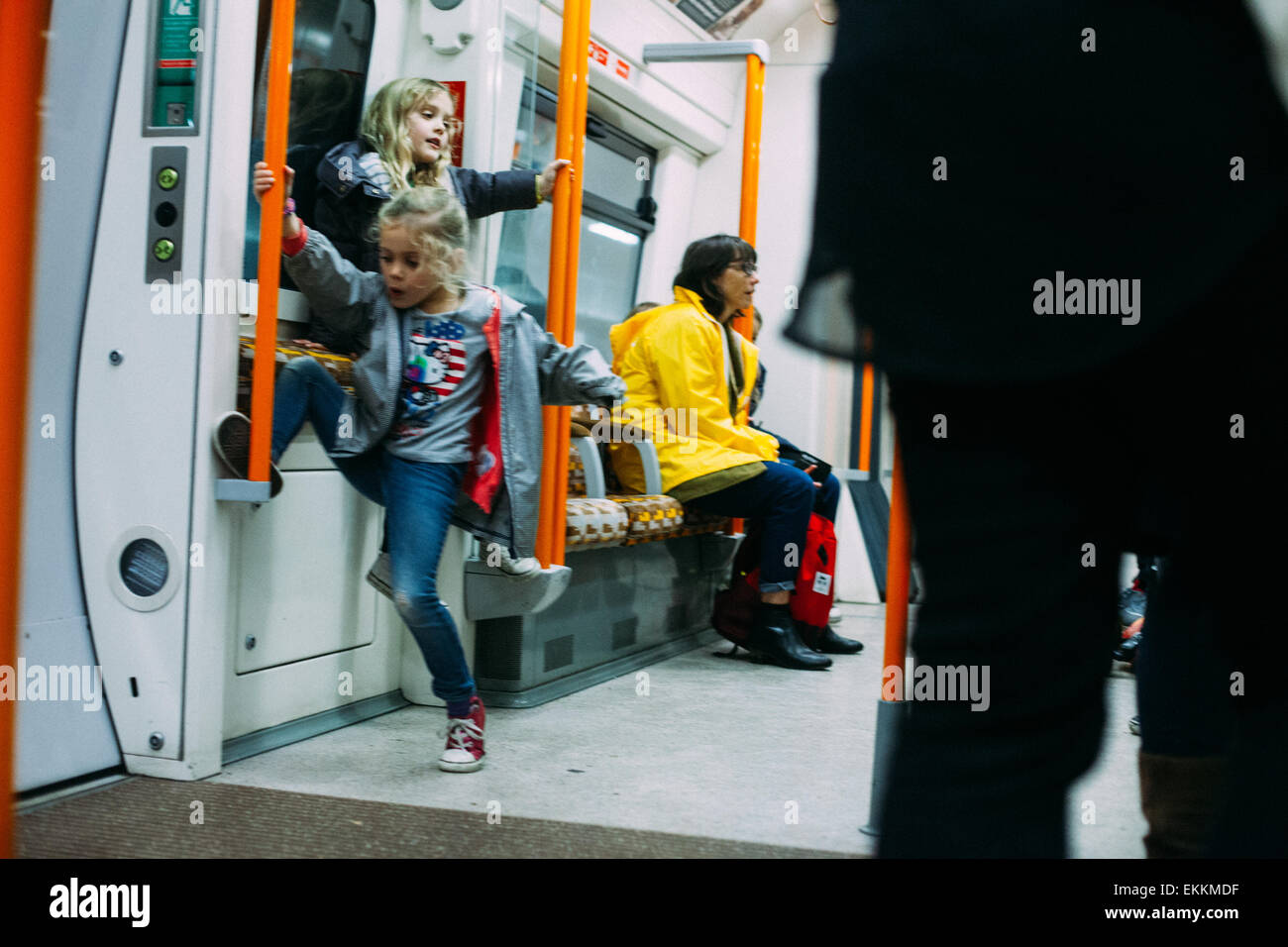 Daily commute in London Underground Stock Photo - Alamy
