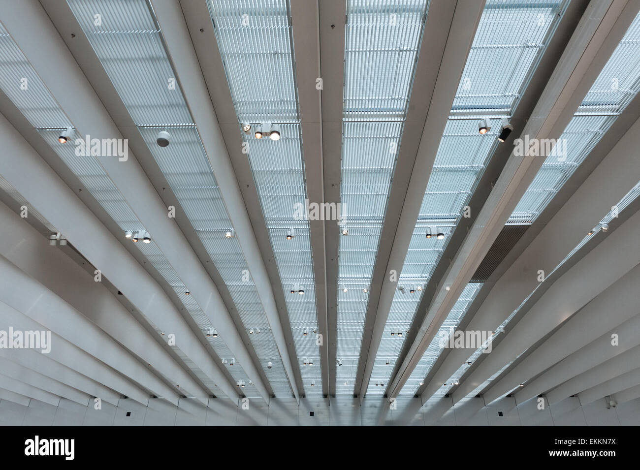 France, Lens, Interior view of the Louvre-Lens designed by SANAA Stock ...