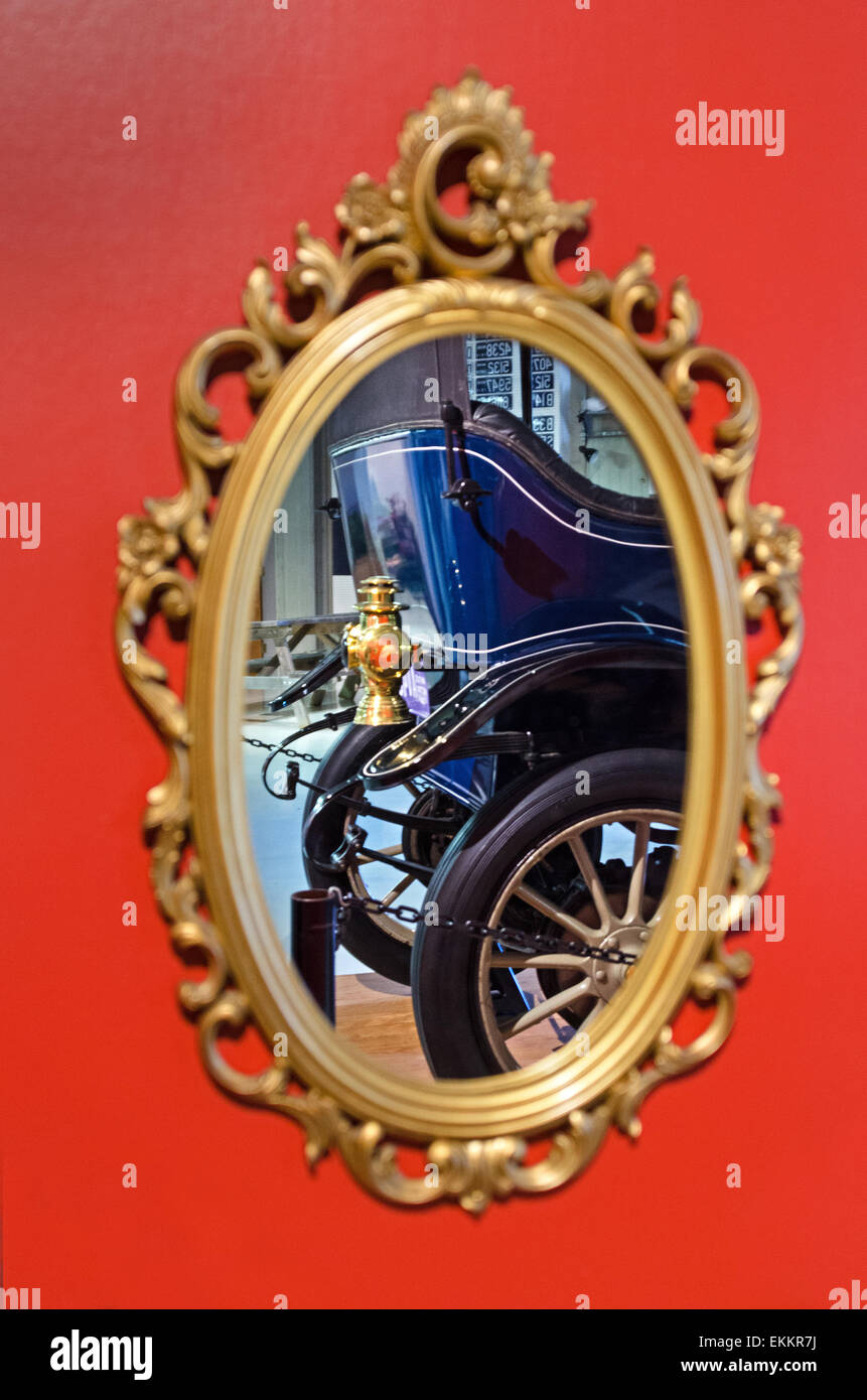 1912 Maxwell Mascotte reflected in a mirror at the Seal Cove Auto ...