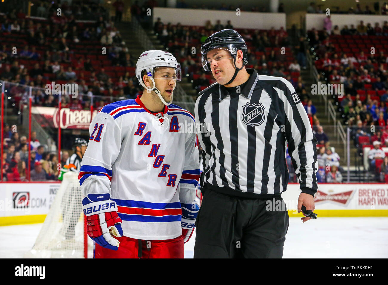 Raleigh, North Carolina, USA. 21st Mar, 2015. New York Rangers center ...