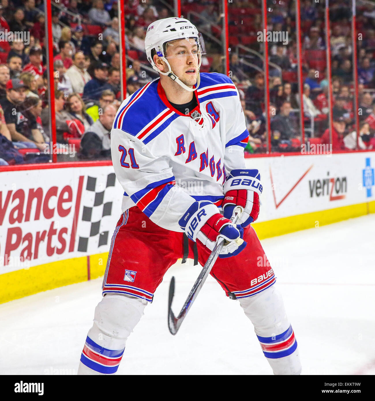 Raleigh, North Carolina, USA. 21st Mar, 2015. New York Rangers center ...