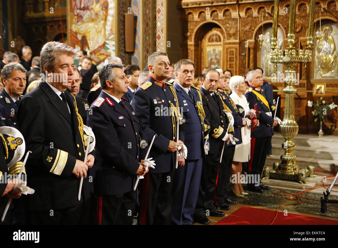 Athens, Greece. 12th April 2015. High ranking officers from the Greek ...