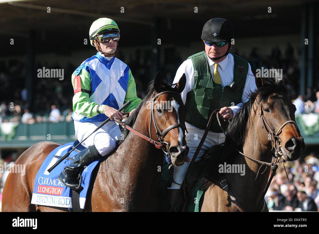 Lexington, KY, USA. 11th Apr, 2015. Divining Rod and jockey Julien ...