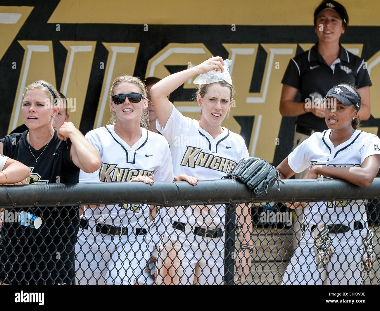 Orlando, FL, USA. 11th Apr, 2015. UCF Knights outfielder Willow Kalinen ...