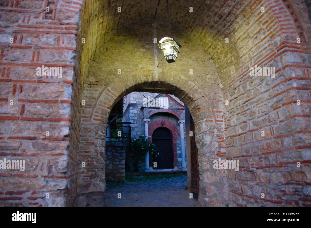 Tunnel under the Clock Tower, Ohrid, Republic of Macedonia Stock Photo ...