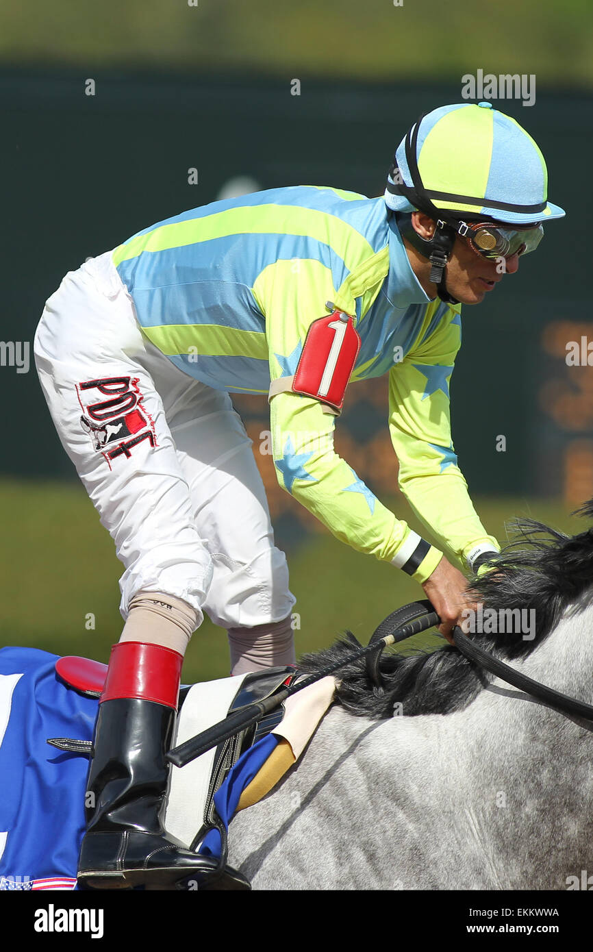 Hot Springs, Arkansas, USA. 11th Apr, 2015. Jockey John Velazquez after ...