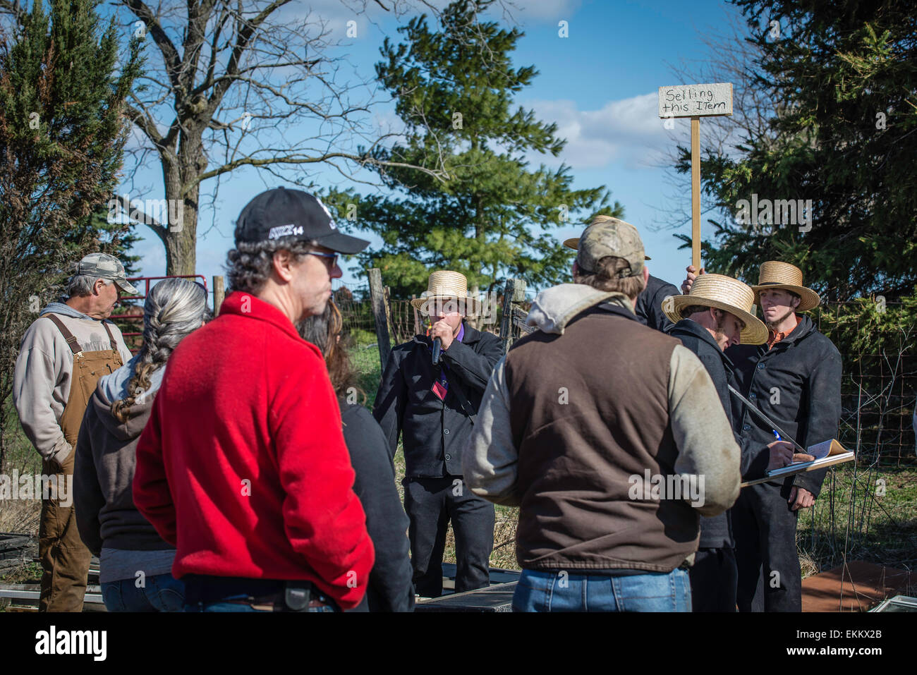 Rawlinsville, Pennsylvania, USA. Amish Mud Sale, held every spring in ...
