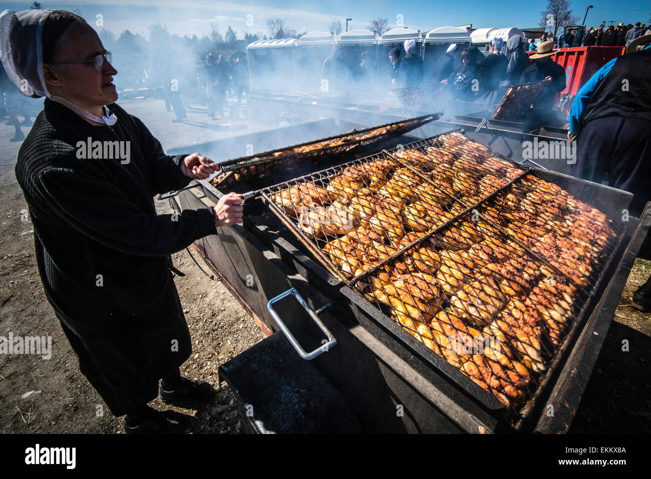 Rawlinsville, Pennsylvania, USA. Amish Mud Sale, held every spring in ...