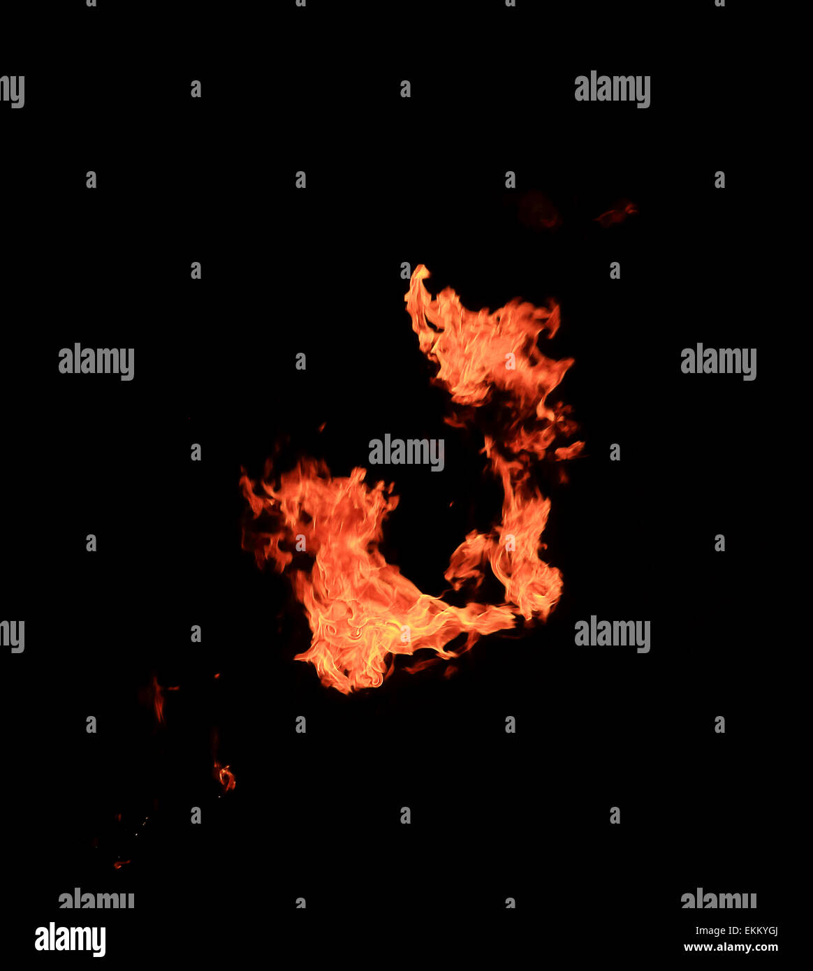 Fire show flaming trails, background Stock Photo - Alamy