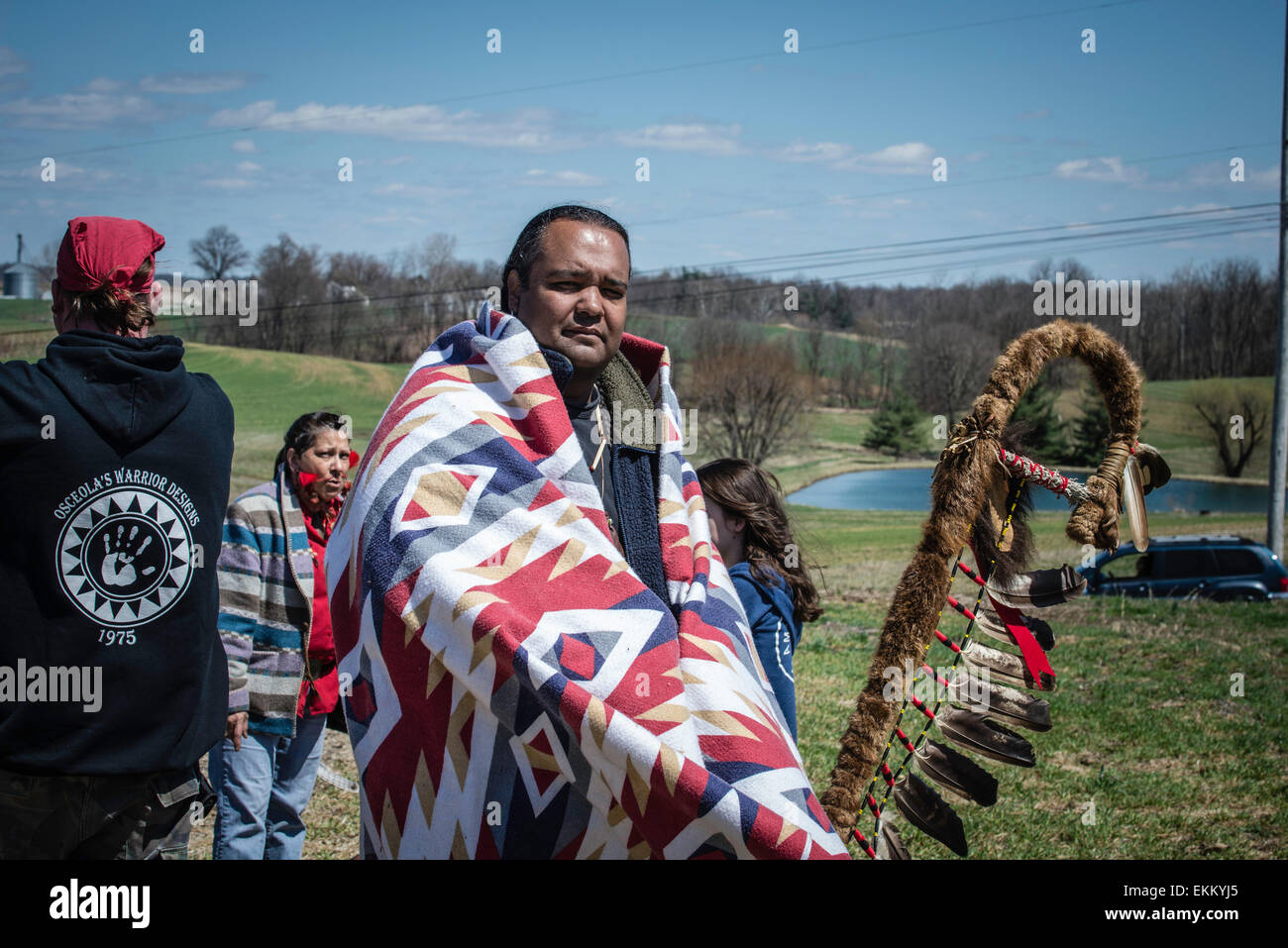 Native American group Circle Legacy Center drum in ceremony Stock Photo ...
