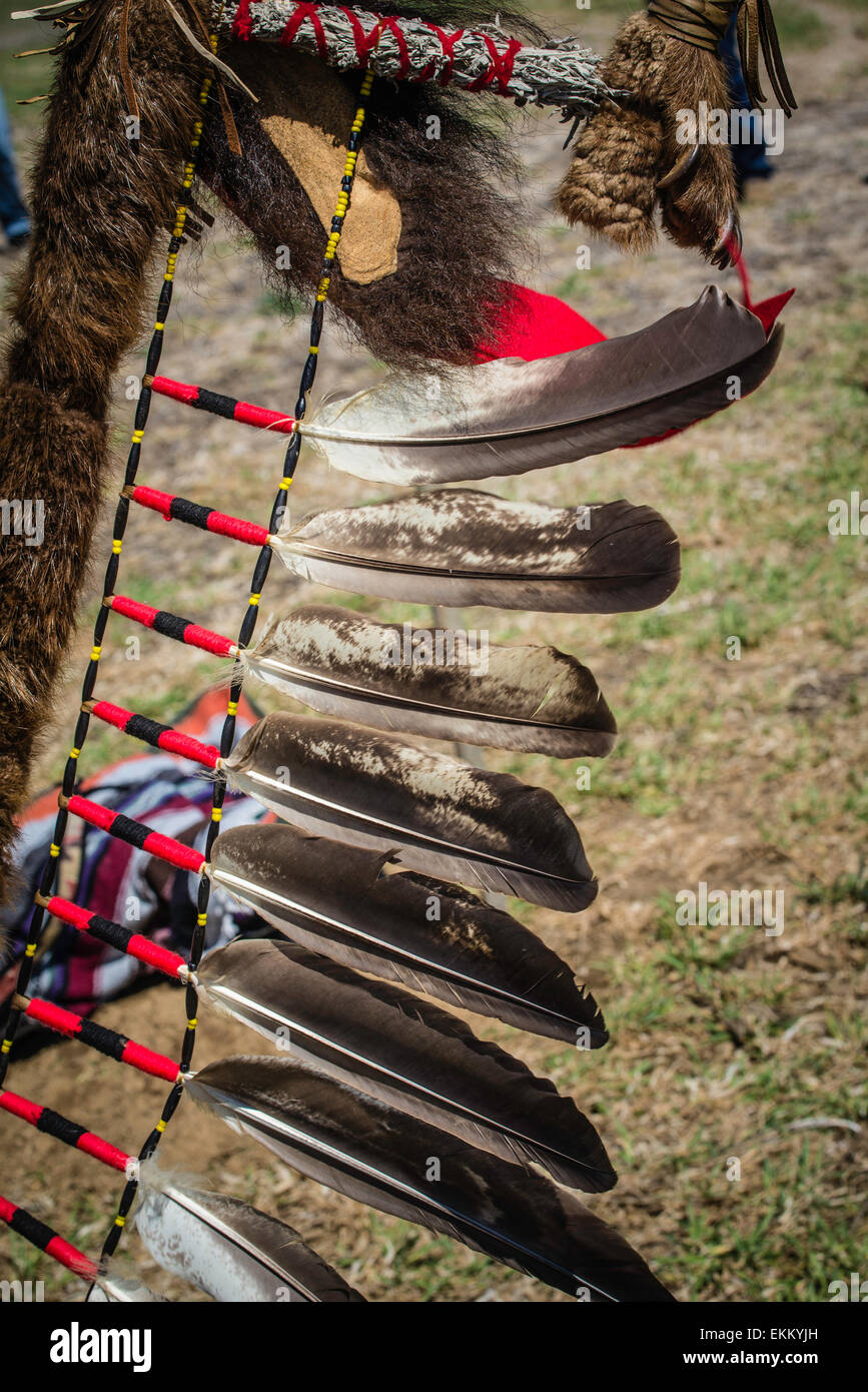 Native American group Circle Legacy Center drum in ceremony Stock Photo ...